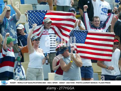 RUGBY - WORLD CUP QUALIFICATIONS 2003 - USA v SPAIN - 030427 - USA JOY ...