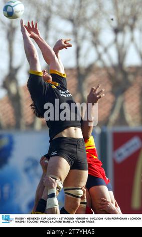 RUGBY - HEINEKEN CUP 2003/04 - 1ST ROUND - GROUP 6 - 01/02/2004 - USA ...