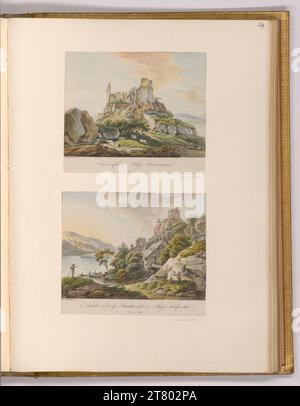 View of the village of Struden and the castle Werfenstein Stock Photo ...