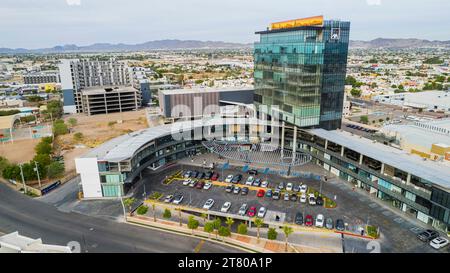 Commercial building, offices and Andenes Hermosillo mall. Mall. Aerial ...