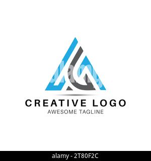 AG letter triangle shape logo design Stock Vector Image & Art - Alamy