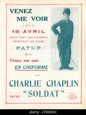 French Trade Advert for CHARLIE CHAPLIN in THE ADVENTURER / CHARLOT S ...