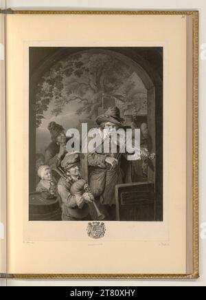 Johann Georg Wille (Engraver) Ambulans musicians. Copper engraving ...