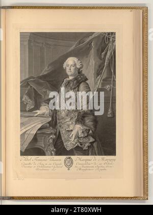 Johann Georg Wille (Engraver) PortRänt Abel Francois Poisson, Marquis ...
