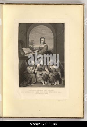 Karl Rahl (The Older) St. Cäcilia. Copper engraving, etching around ...