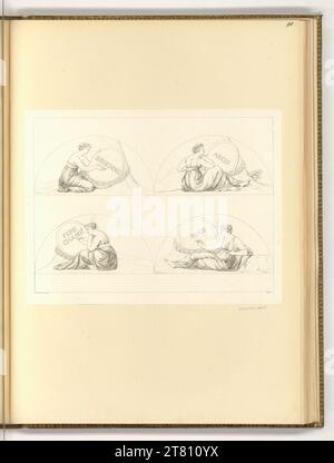 Karl Rahl (The Older) Female figures in the window arches. etching ...