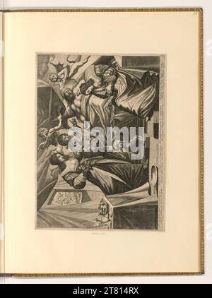 Jérôme David (Engraver) Parable of the rich man. Copper engraving print ...