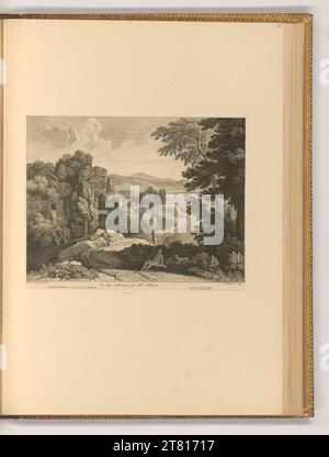 Jean Baptiste Chatelain (Engraver) Landscape with two people on one way ...