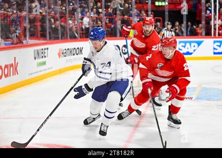 Toronto Maple Leafs' Bobby McMann (74) celebrates after scoring a goal ...