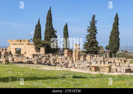 Utique, Bizerte, Tunisia. Roman ruins at the Utique Archaeological Site ...