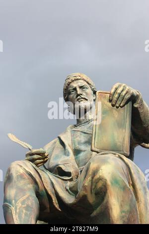 A statue of Shota Rustaveli, the medieval Georgian poet Stock Photo - Alamy