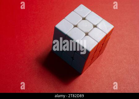 Rubik's cube in view. problem solving Stock Photo - Alamy