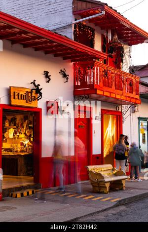 Historic Paisa-style houses, Salento, Quindio, Colombia Stock Photo - Alamy