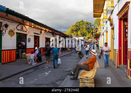 Historic Paisa-style houses, Salento, Quindio, Colombia Stock Photo - Alamy