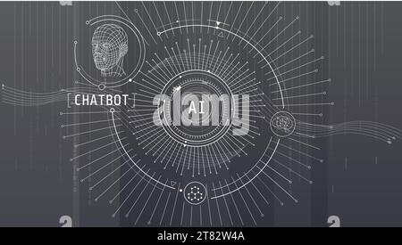 Abstract infographics with virtual interfaces and data connections ...