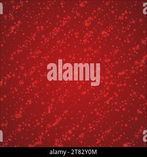 Snowy christmas background. Subtle flying snow flakes and stars on ...