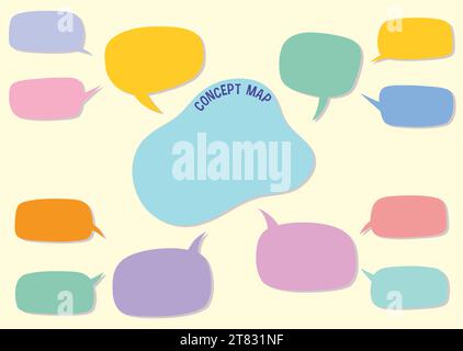 A vibrant and visually appealing mind map design Stock Vector Image ...
