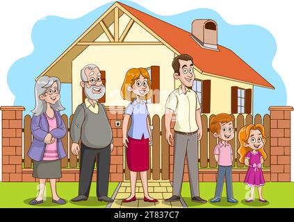 People generations of different ages. Man woman baby, kids teenagers ...