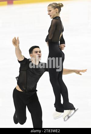 Minerva Fabienne HASE and Nikita VOLODIN of Germany perform during the ...