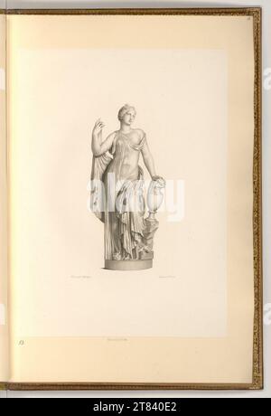 Adolphe Alexandre Joseph Caron (Engraver) Ancient female statue. Copper ...