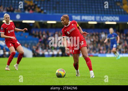 LONDON, ENGLAND - Taylor Hinds of Liverpool Women during the pre-match ...