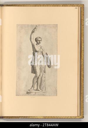 Claude Mellan (Engraver) Antique statue. Copper engraving print 1620 ...