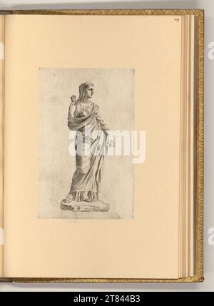 Claude Mellan (Engraver) Antique statue. Copper engraving print 1620 ...