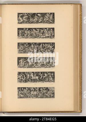 Étienne Delaune (Engraver) Battles and triumphs. Copper engraving print ...