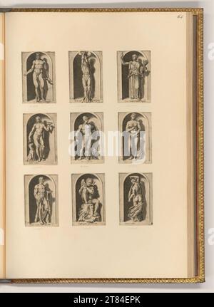 Philippe Thomassin (Engraver) Ancient Roman statue in a niche. Copper ...