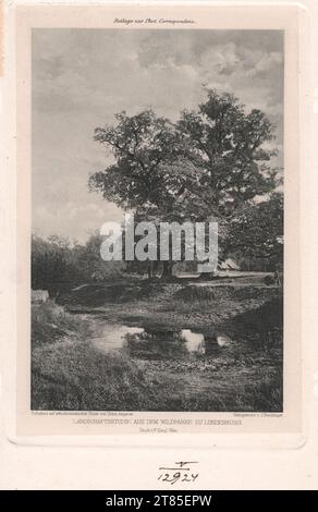 Jacob Blechinger Landscape study from the game park to Lundenburg ...