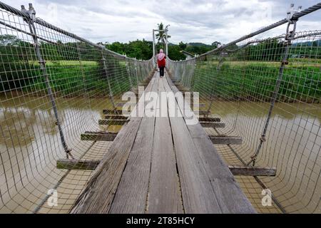 Hanging bridge in Tamparuli Sabah Borneo Malaysia Stock Photo - Alamy