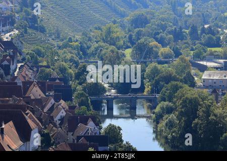 View of the River Enz that flows through Besigheim Stock Photo - Alamy
