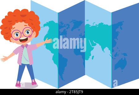 Stickman Kids Big Book Map Illustration Stock Vector Image & Art - Alamy