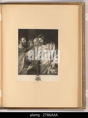 Antoine Cardon (Engraver) The key handover. Copper engraving, etching ...