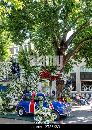 An Original Issigonis Mini in the Kings Road for the Chelsea Flower ...