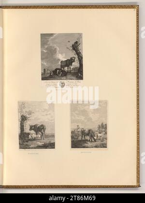 Carl Wilhelm Weisbrod (Engraver) Various landscapes with cattle ...