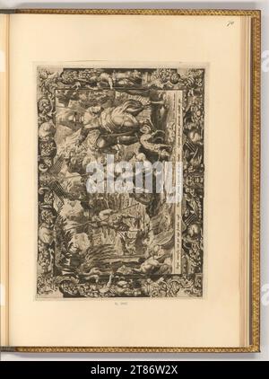 Harmen Jansz. Muller (Engraver) Hunting scenes in the ornament frame ...