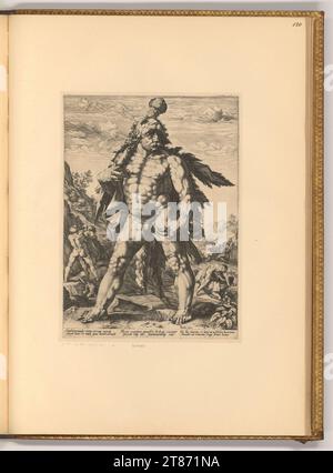 Hendrick Goltzius The big Hercules. Copper engraving print 1589 , 1589 ...