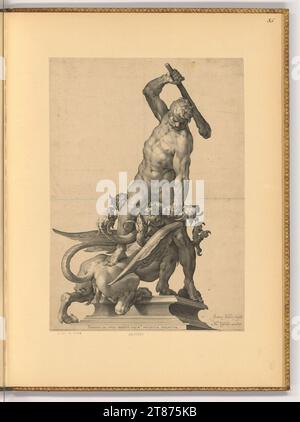 Jan Harmensz. Muller (Engraver) Herculean fountain in Augsburg, detail ...