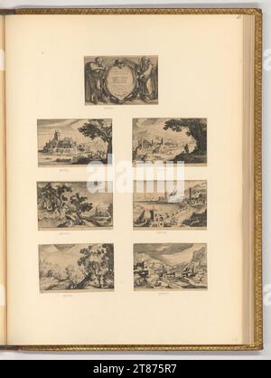 Simon Frisius (Engraver) Landscapes. etching 1611 , 1611 Stock Photo ...