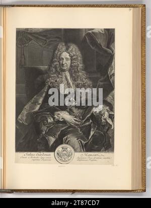 Gerard Edelinck (Engraver) Porträt Jules-Paul de Lionne. Copper ...