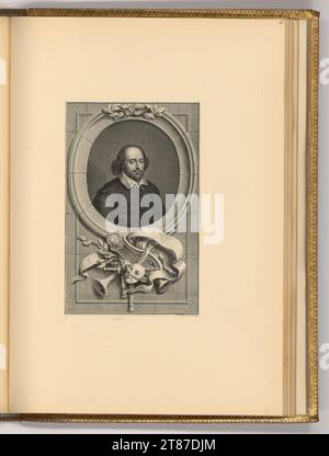 William Shakespeare, Portrait. Copper engraving of William Shakespeare ...