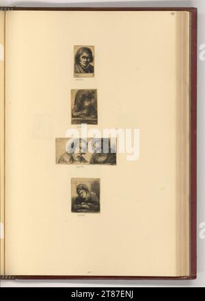 Jan Chalon (Engraver) Portraits. etching 1800 , 1800 Stock Photo - Alamy