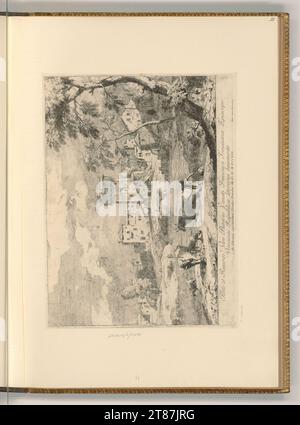 Marco Ricci (Ausführende r Künstler in) River bank with settlement ...