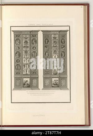 Carlo Lasinio (Engraver) Wall decoration with grotesque. Copper ...