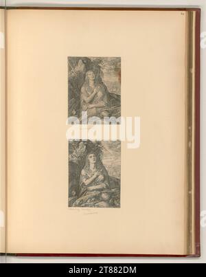 unbestimmt (Engraver) Maria Magdalena in the wasteland. Copper engraving, etching 1770-1820 ...