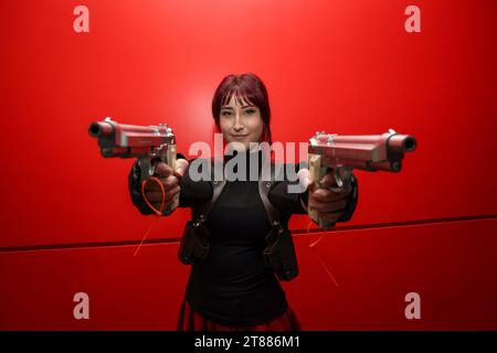 Cosplayer Toby Lee from Pittsburgh comes dressed as the character Revy ...