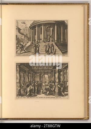 Jan van Doetecum (Engraver) Scenes from the New Testament, Temple in ...