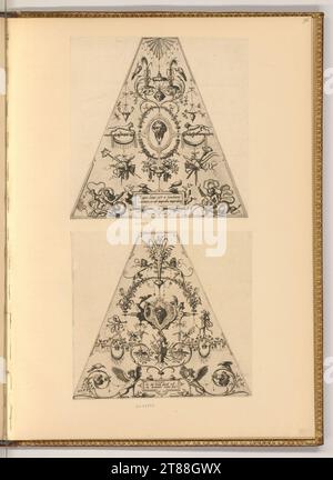 Jan van Doetecum (Engraver) Panel in trapezform with grotesque. etching ...