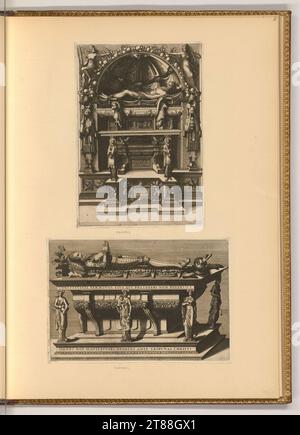 Jan van Doetecum (Engraver) Cart rushes with grotesque and grave ...